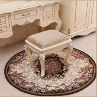 China Brown Jacquard Chair Floor Mats Round Shape High Wear Resistance for sale