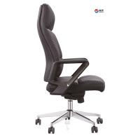 China Classic Executive Office Xecutive Chair Brown Leather 3d Shift 350mm Aluminum With Nylon Base OEM for sale