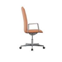 China 60MM Wheel Revolving Fabric Manager Chair For Back Pain Black PU Casters OEM for sale