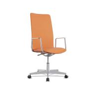 China 60MM Wheel Revolving Fabric Manager Chair For Back Pain Black PU Casters OEM for sale