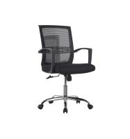China Office Guest Chairs Back Support Fully Adjustable Ergonomic Black Office Desk Chair for sale