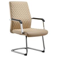 China Chromed  SS Modern Executive Chairs No Wheels PU Upholstery SGS for sale