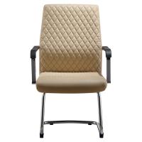 China Chromed  SS Modern Executive Chairs No Wheels PU Upholstery SGS for sale
