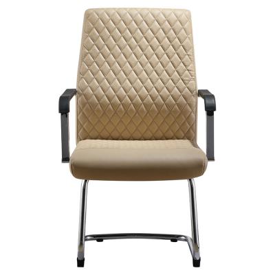 China Chromed  SS Modern Executive Chairs No Wheels PU Upholstery SGS for sale