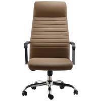 China Stacking Leather Executive Leather Office Swivel Chairs 320m Base Metal Frame SGS for sale