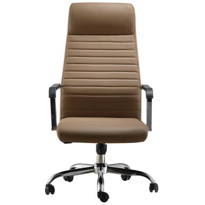 China Stacking Leather Executive Leather Office Swivel Chairs 320m Base Metal Frame SGS for sale