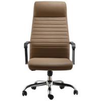 China Stacking Leather Executive Leather Office Swivel Chairs 320m Base Metal Frame SGS for sale