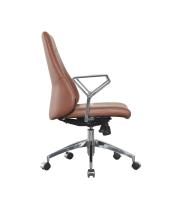 China Tilt Ergonomic Revolving School Modern Executive Chairs Radius 330mm Genuine Leather for sale
