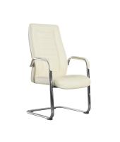 China Chinese Factory Pu Office Leather Chair Medium Back Visitor Chair for sale