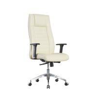 China 350 Mm Leather Office Swivel Chairs Genuine Leather Executive Chair PU Padding Ergo for sale