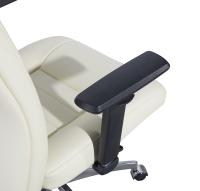 China 350 Mm Leather Office Swivel Chairs Genuine Leather Executive Chair PU Padding Ergo for sale