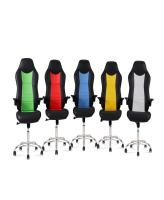 China White Leather Gaming Swivel Chairs Chromeds Led 3D Paddle Shift BIFMA for sale