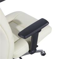 China 28KG Leather Office Swivel Chairs PU Armrest Convertible White Leather Executive Office Chair for sale