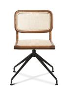 China 80cm Rattan Study Home Office Desk Chair 46 X 47 X 75 Cm Walnut Color for sale