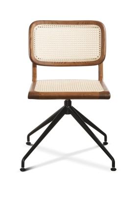 China 80cm Rattan Study Home Office Desk Chair 46 X 47 X 75 Cm Walnut Color for sale
