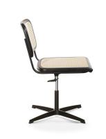 China Armless Swivel Rattan Office Chairs for sale