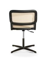 China Armless Swivel Rattan Office Chairs for sale