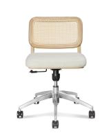China 0.121CBM Executive Office Wicker Rattan Desk Chair Fabric 3d Adjustable Height for sale