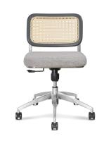China Executive Rattan Office Chairs 29 Cm Back Wooden Grey With Lumbar Support 83cm for sale