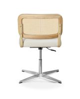 China 80 Cm Executive Rattan Office Chairs 0.092CBM 4D Adjust Pure White for sale
