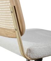 China 80 Cm Executive Rattan Office Chairs 0.092CBM 4D Adjust Pure White for sale