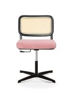 China 10.5kg Wicker Desk White Office Executive Chair 47CM Seat PP Rattan Studio for sale