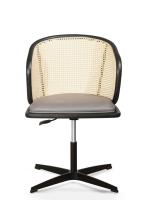 China 0.121CBM Cane Swivel Desk Fabric Executive Chair 17in  PU Leisure for sale