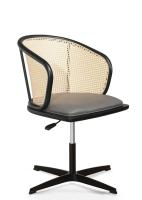 China 0.121CBM Cane Swivel Desk Fabric Executive Chair 17in  PU Leisure for sale