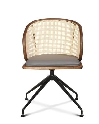 China Mid Back PU Rattan Office Chairs for sale