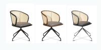 China Executive Office Guest Rattan Office Chairs PU Upholstery 70cm Adjustable 10.5 Kg for sale