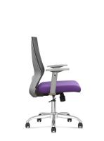 China Purple mesh office chair mid-back PP office staff swivel chairs ergonomic executive office chair for sale