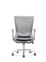 China Purple mesh office chair mid-back PP office staff swivel chairs ergonomic executive office chair for sale