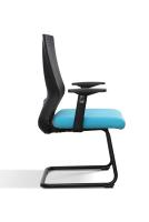 China Metal Frame Breathable Mesh Upholstered Seat Guest Reception Visitors Meeting Chair for sale