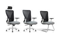 China Executive Swivel Mesh Office Chair With Headrest 4h Cozy Adjustable 3d for sale