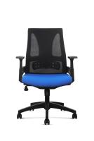 China 330 Black Nylon Cozy Executive Swivel Adjustable Task Chairs Medium Back for sale