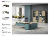 China Emerald Green Executive Office Desks 25mm 0.28 Cbm For CEO Manager Boxwood E1 MDF for sale