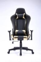 China Executive Swivel Tilt Black And Gold Executive Chair Massage 0.169CBM 84 X 65 X 31MM Lumbar Support for sale