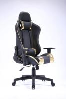 China Executive Swivel Tilt Black And Gold Executive Chair Massage 0.169CBM 84 X 65 X 31MM Lumbar Support for sale