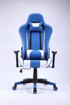 China Blue Ergonomic Gaming Swivel Chairs  0.169CBM Revolving Chair Back Support  Aluminium Base for sale