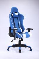 China Blue Ergonomic Gaming Swivel Chairs  0.169CBM Revolving Chair Back Support  Aluminium Base for sale