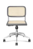 China 0.121CBM Executive  Desk Rattan Office Chairs Wooden Black 46cm With Wheels Oem for sale