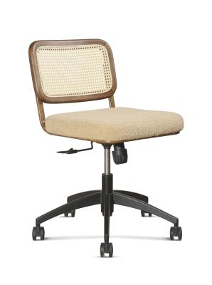 China 83 Cm Rattan Office Mid Back Manager Chair On Wheels 0.121CBM Multifunction for sale