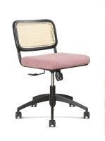 China 83 Cm Rattan Office Mid Back Manager Chair On Wheels 0.121CBM Multifunction for sale