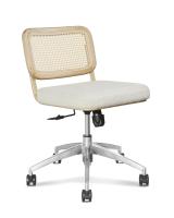 China 83 Cm Rattan Office Mid Back Manager Chair On Wheels 0.121CBM Multifunction for sale