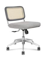 China 83 Cm Rattan Office Mid Back Manager Chair On Wheels 0.121CBM Multifunction for sale
