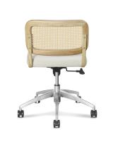China Executive Rattan Office Chairs 29 Cm Back Wooden Grey With Lumbar Support 83cm for sale
