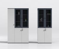 China E1 Particle Board Modern Office Bookcases With Filing Cabinet Base Wood Framed 2000mm PVC for sale