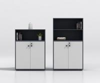 China E1 Particle Board Modern Office Bookcases With Filing Cabinet Base Wood Framed 2000mm PVC for sale
