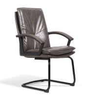 China Executive Ergonomic Leather Office Swivel Chairs Brown Functional Fixed Armrest BIFMA for sale