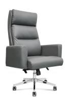 China PU Leather Adjustable High-Back Office Chair Home Executive Armrest Swivel Chair, Grey for sale